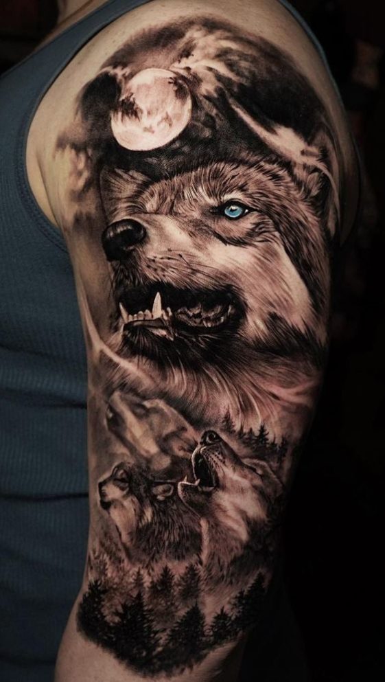 Motif tatouage : Tatouage loup et symbolisations pour femme et homme ...