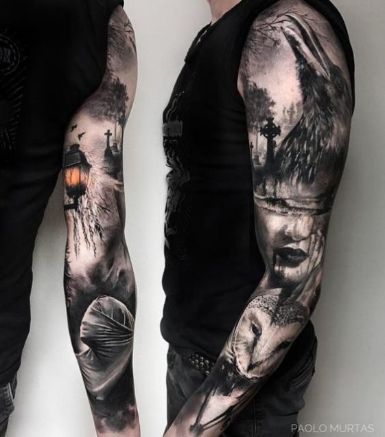 Tendance Tattoo Homme : Magnifique Tatouage bras complet homme ...
